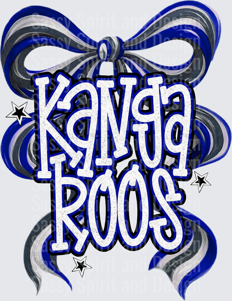 KANGAROOS ROYAL BOW GLITTER – Sassy Spirit and Design